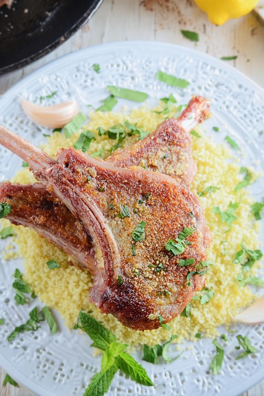 Cheesy Garlic Crusted Lamb | Comfort Food